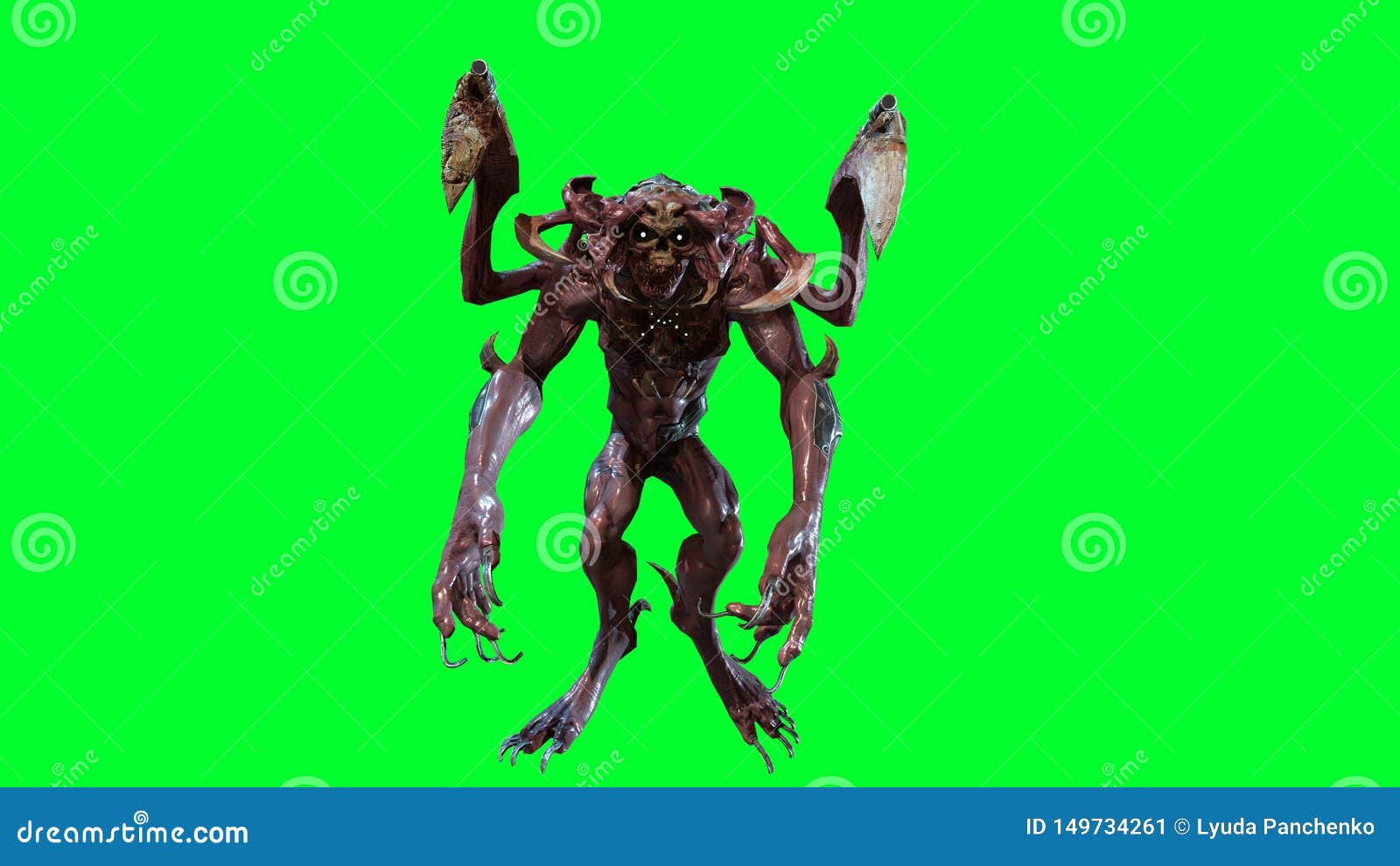 Nuclear Post-apocalypse Mutant 3d Render Stock Illustration ...