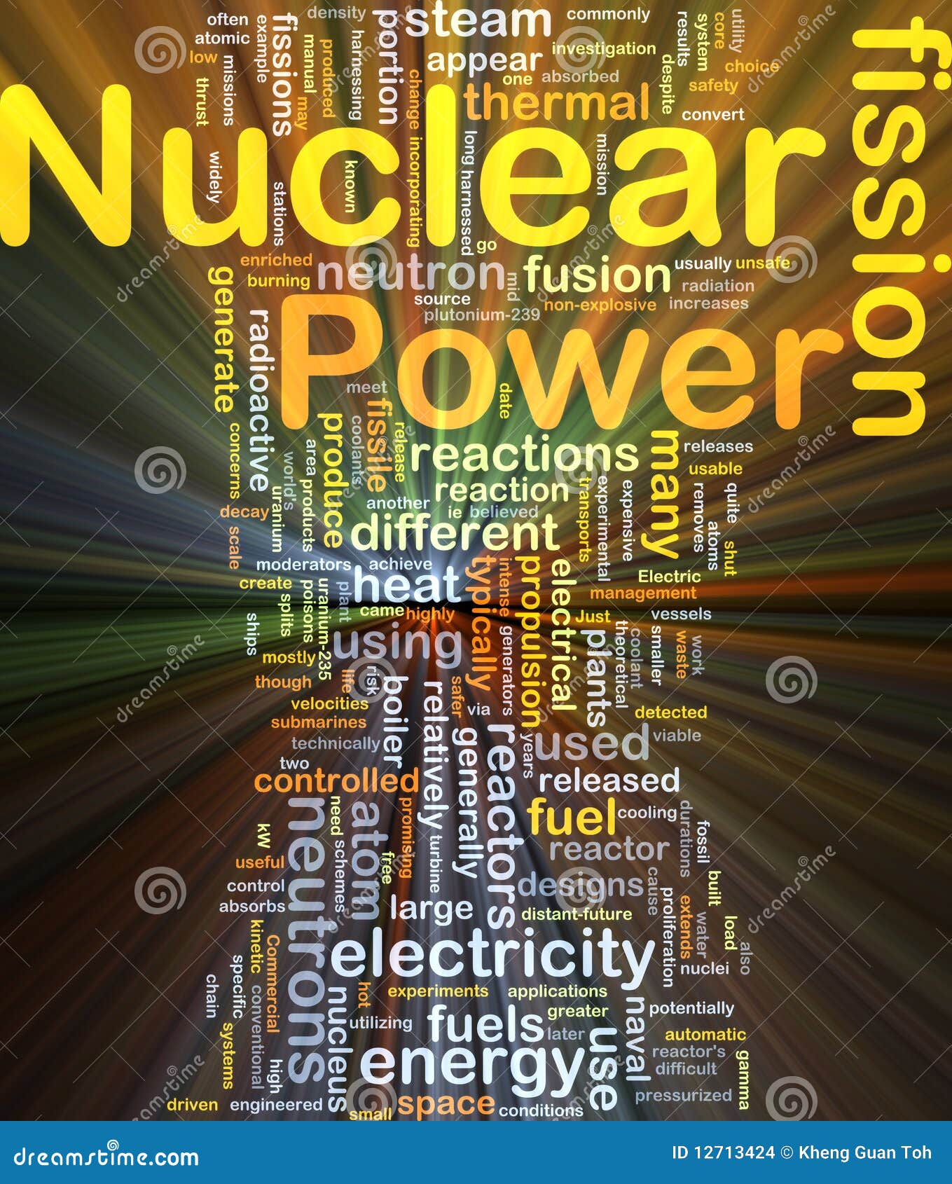 Nuclear Power Background Concept Glowing Stock Illustration ...