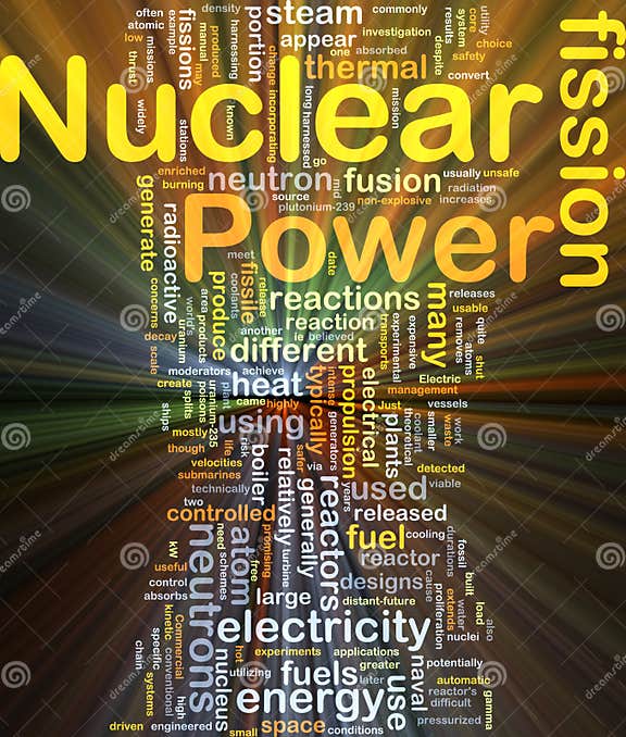 Nuclear Power Background Concept Glowing Stock Illustration ...