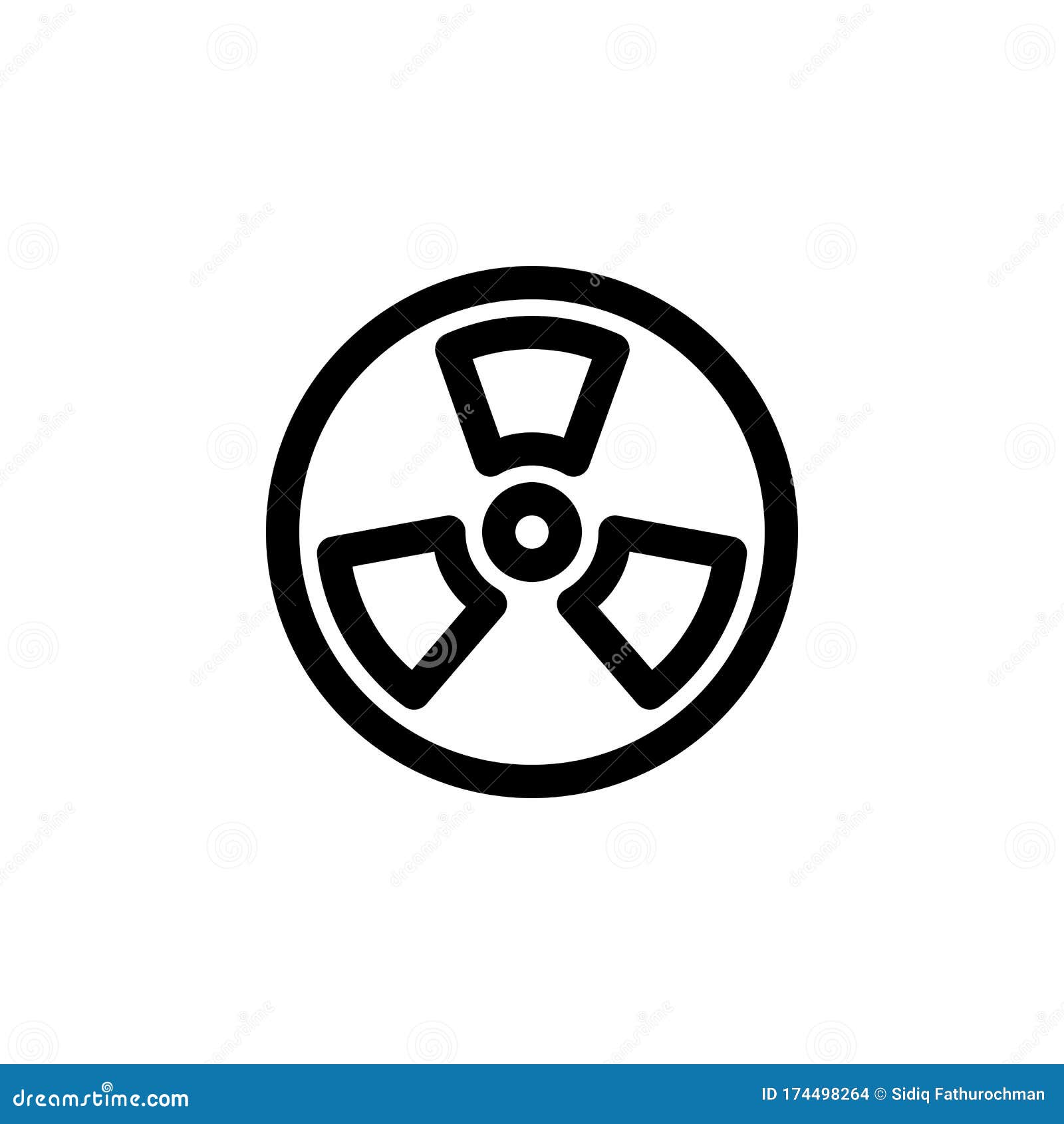 Nuclear Icon stock vector. Illustration of alert, alarm - 174498264
