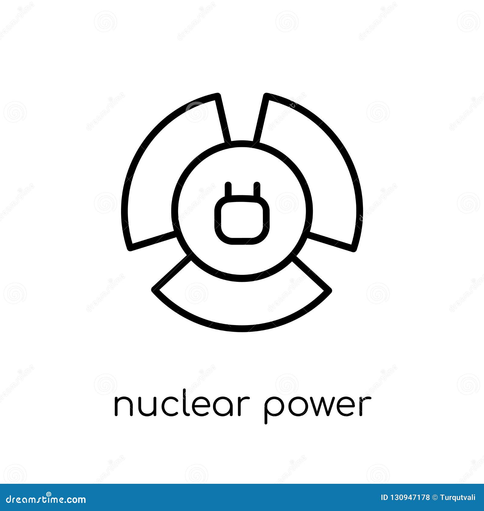 Nuclear Power Icon from Ecology Collection. Stock Vector - Illustration ...