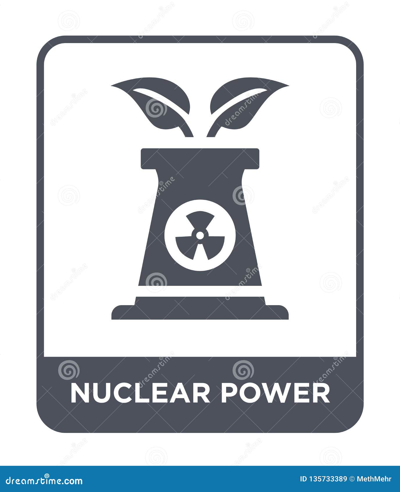 Nuclear Power Icon in Trendy Design Style. Nuclear Power Icon Isolated ...