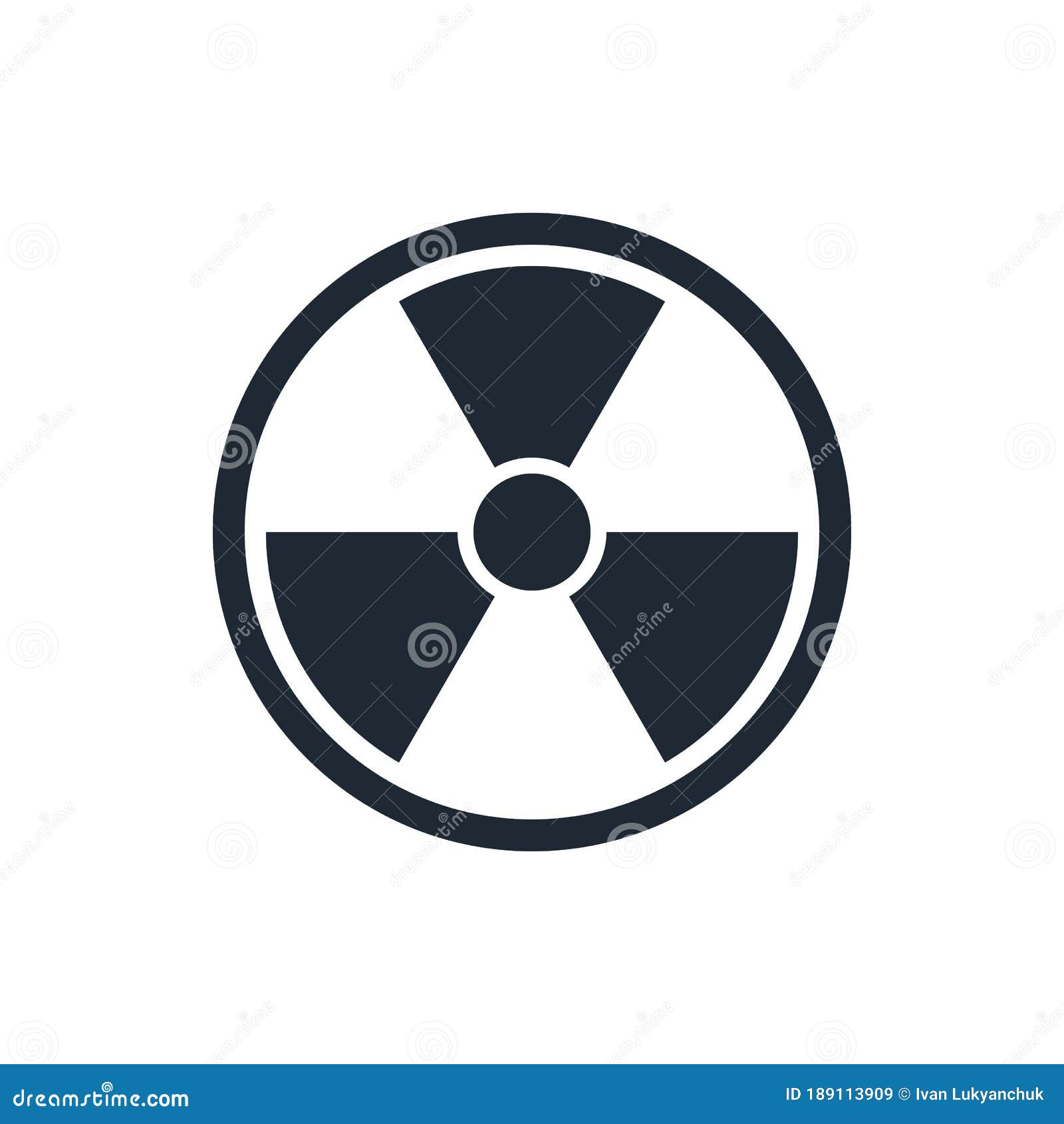Nuclear power icon stock vector. Illustration of energy - 189113909