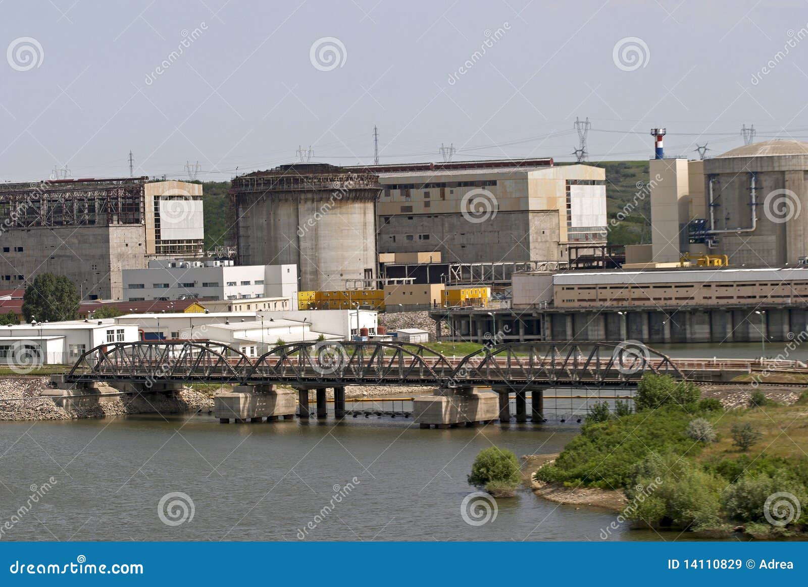 Reactors from Cernavoda Nuclear Power Plant. Stock Image - Image of ...