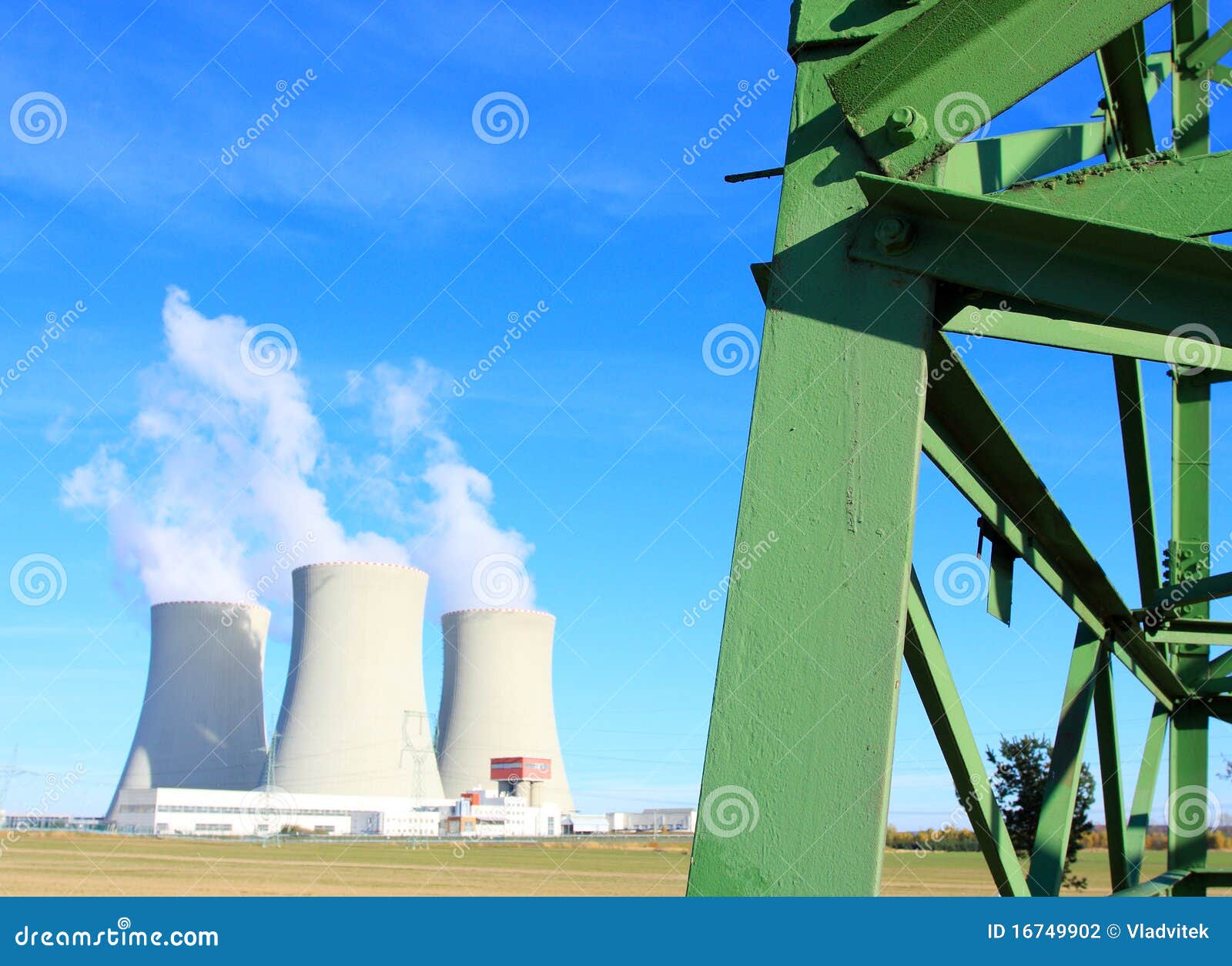 Nuclear power plant. stock photo. Image of nuclear, infrastructure ...