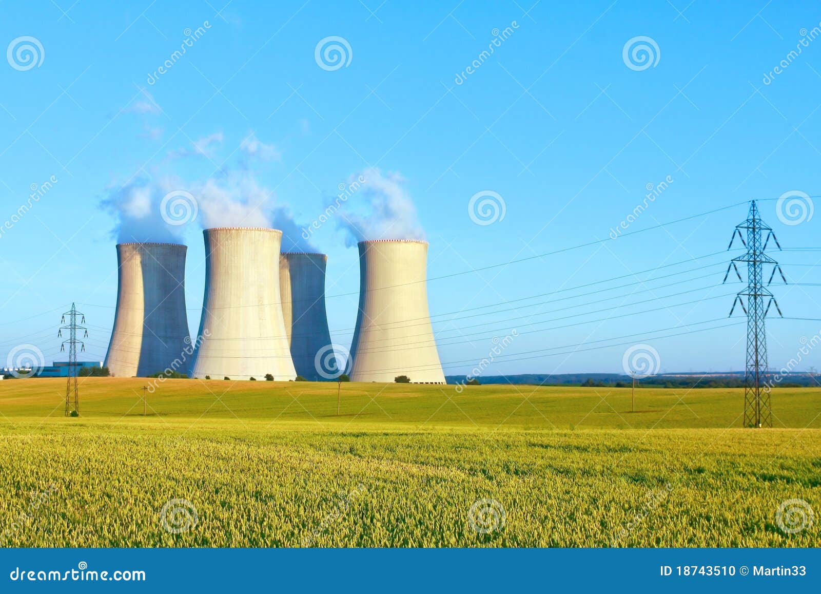 Nuclear power plant stock photo. Image of industrial - 18743510