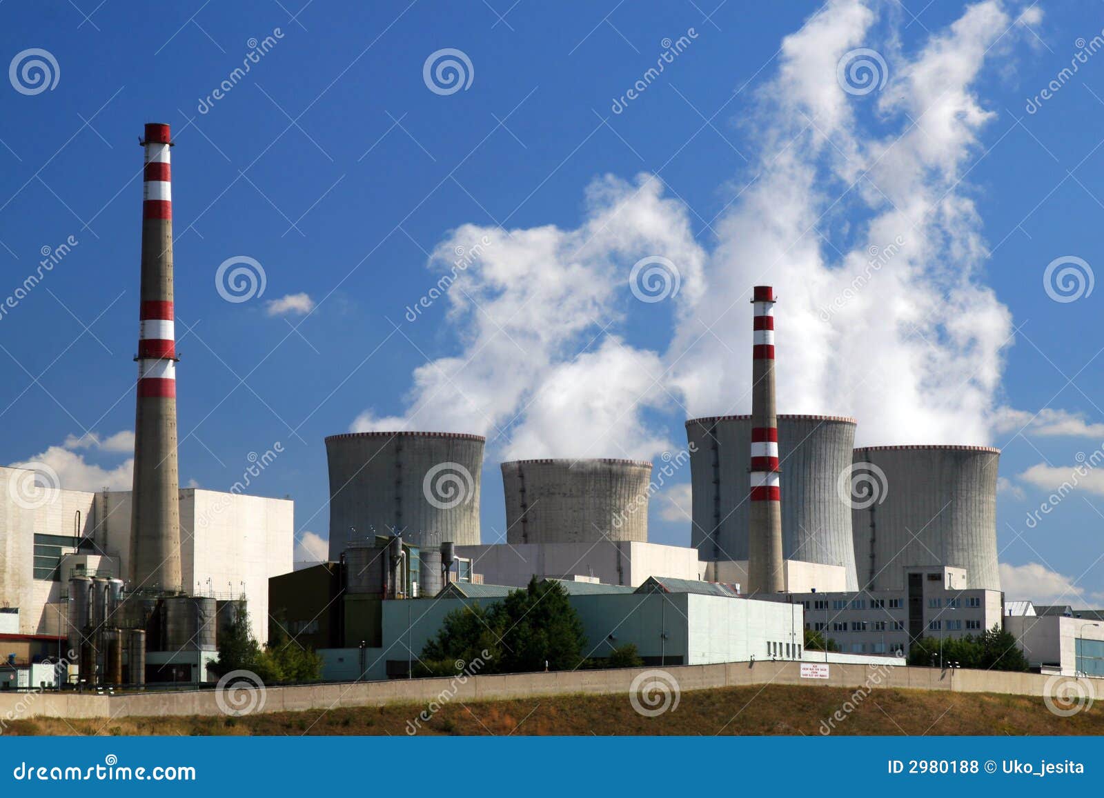 Nuclear power plant stock photo. Image of building, generating - 2980188