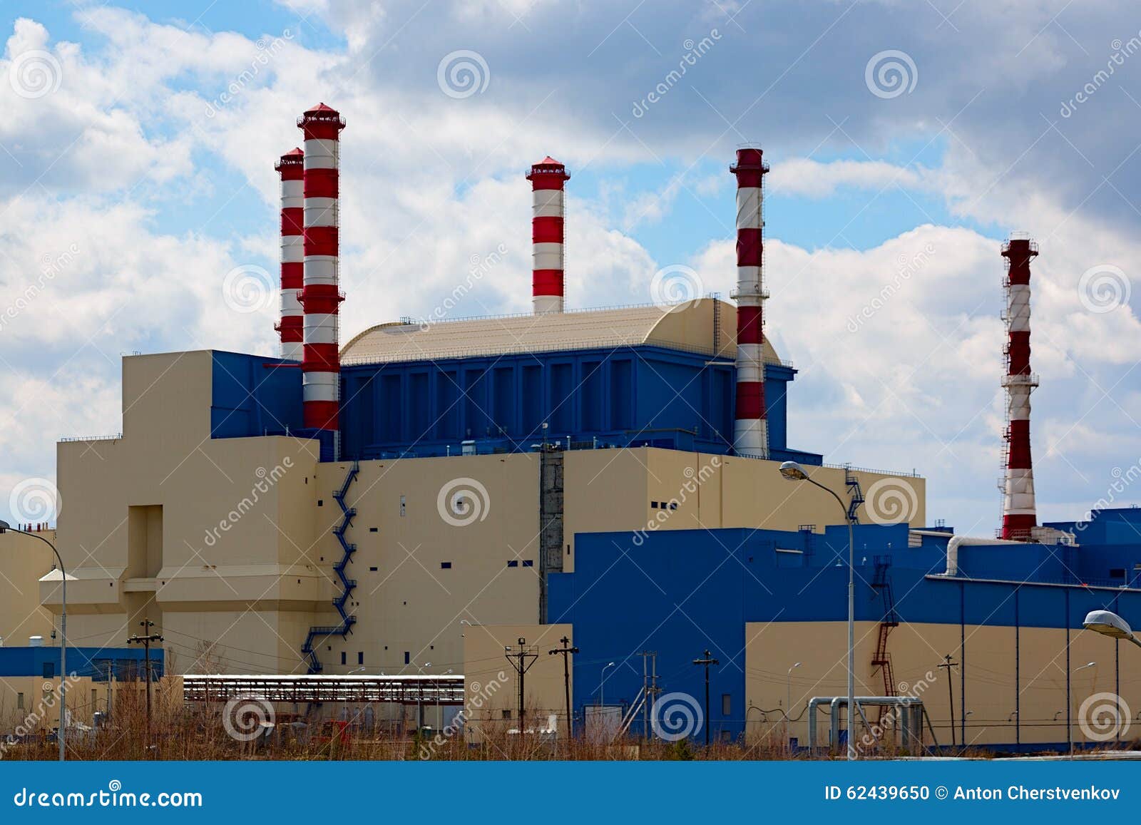 Nuclear power plant stock photo. Image of electricity - 62439650