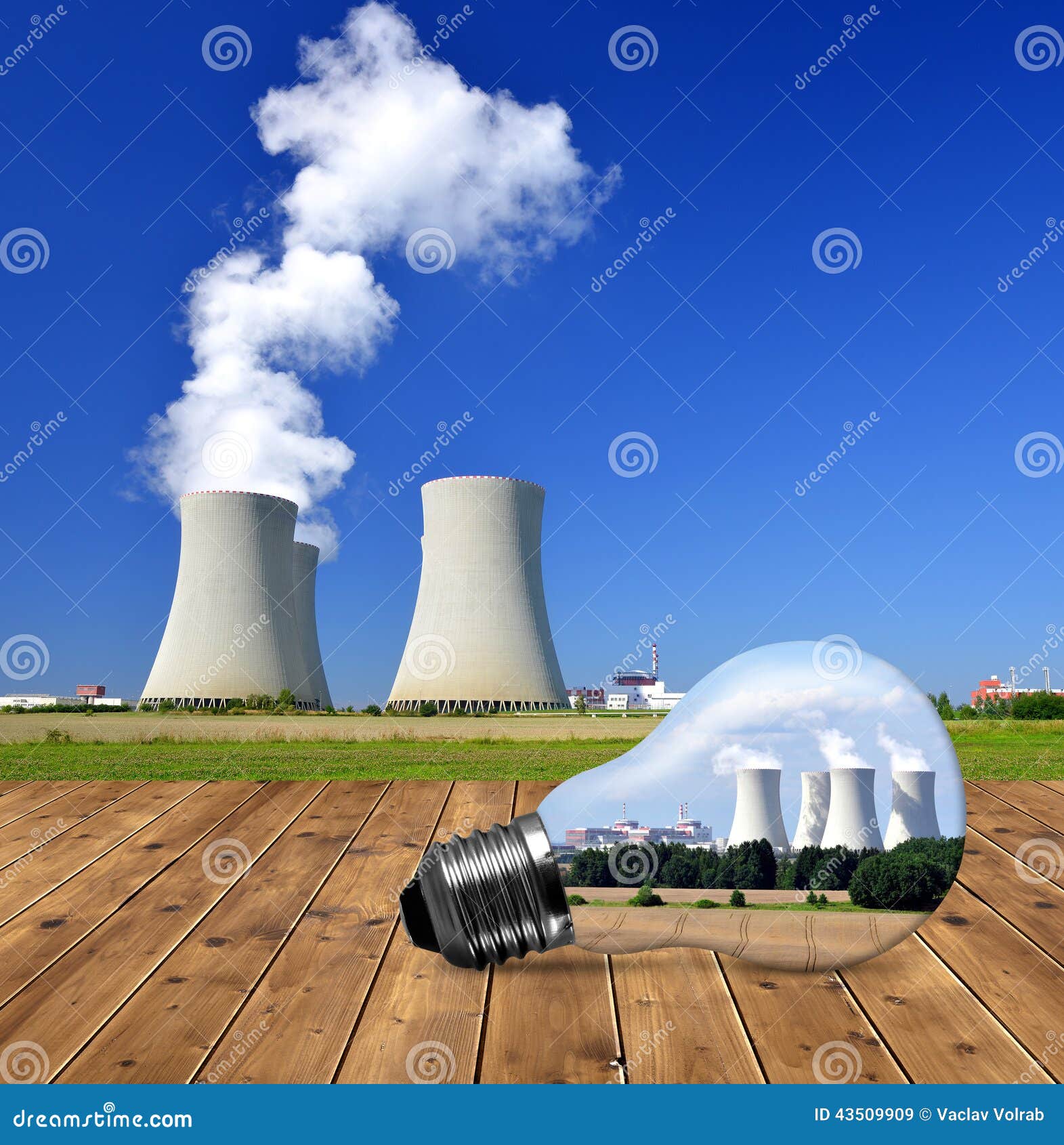 Nuclear power plant stock image. Image of pollution, industrial - 43509909