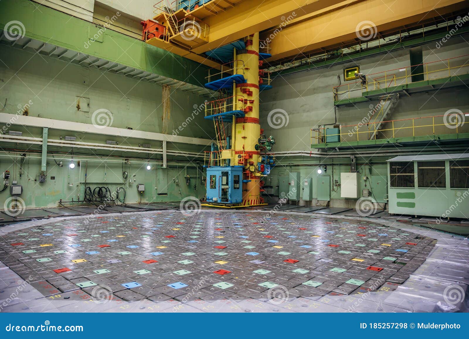 Nuclear Power Plant. Central Hall of the Nuclear Reactor, Reactor Lid ...