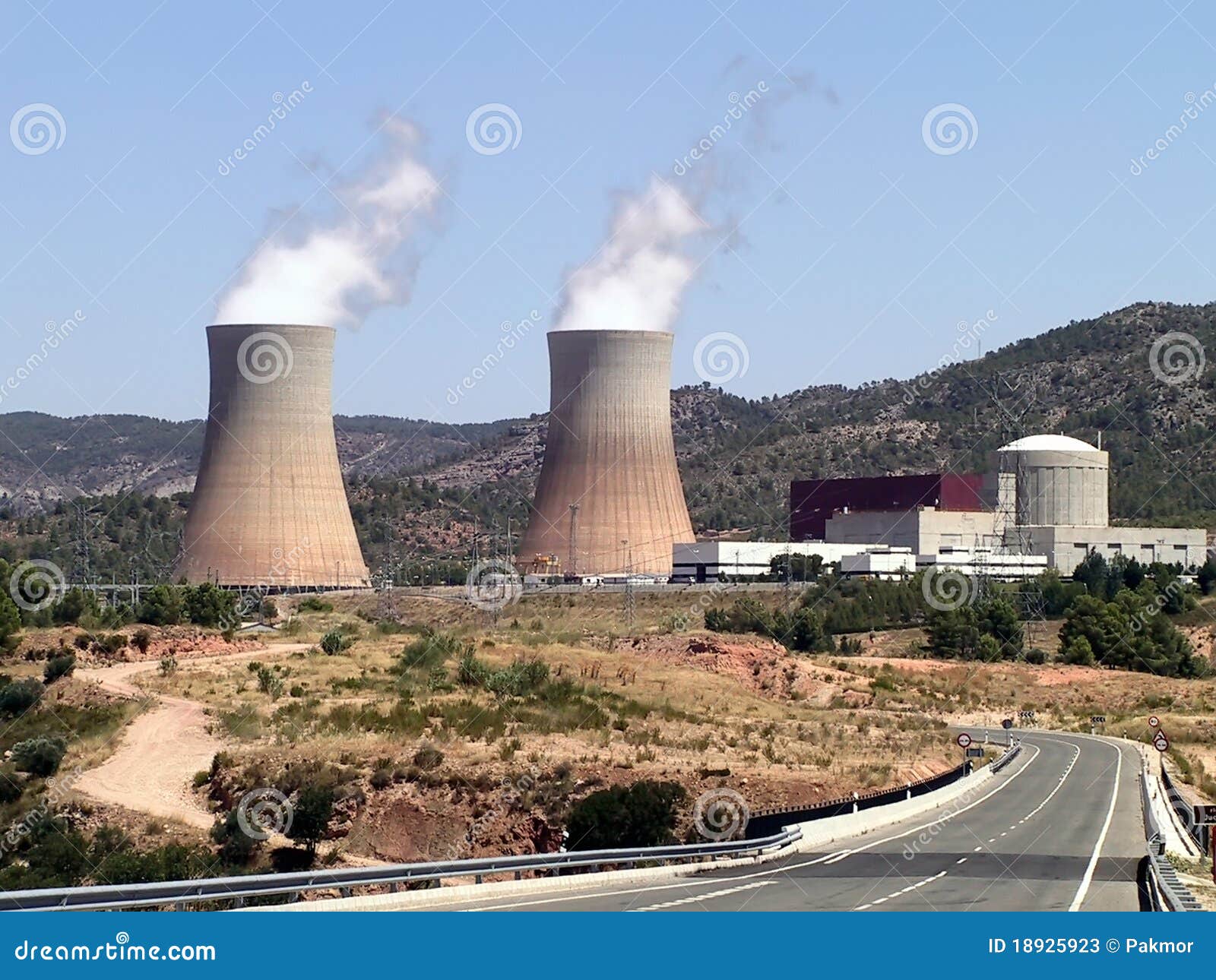 Nuclear Power Plant in Operation Stock Image - Image of cooler ...