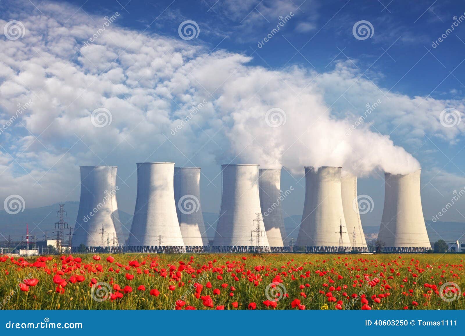 Nuclear power plant stock photo. Image of energy, industry - 40603250