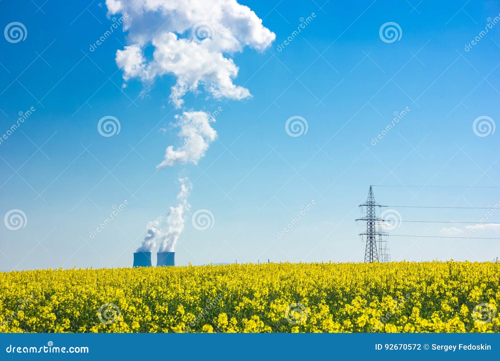 Nuclear Power Plant Temelin. Stock Photo - Image of evaporation ...
