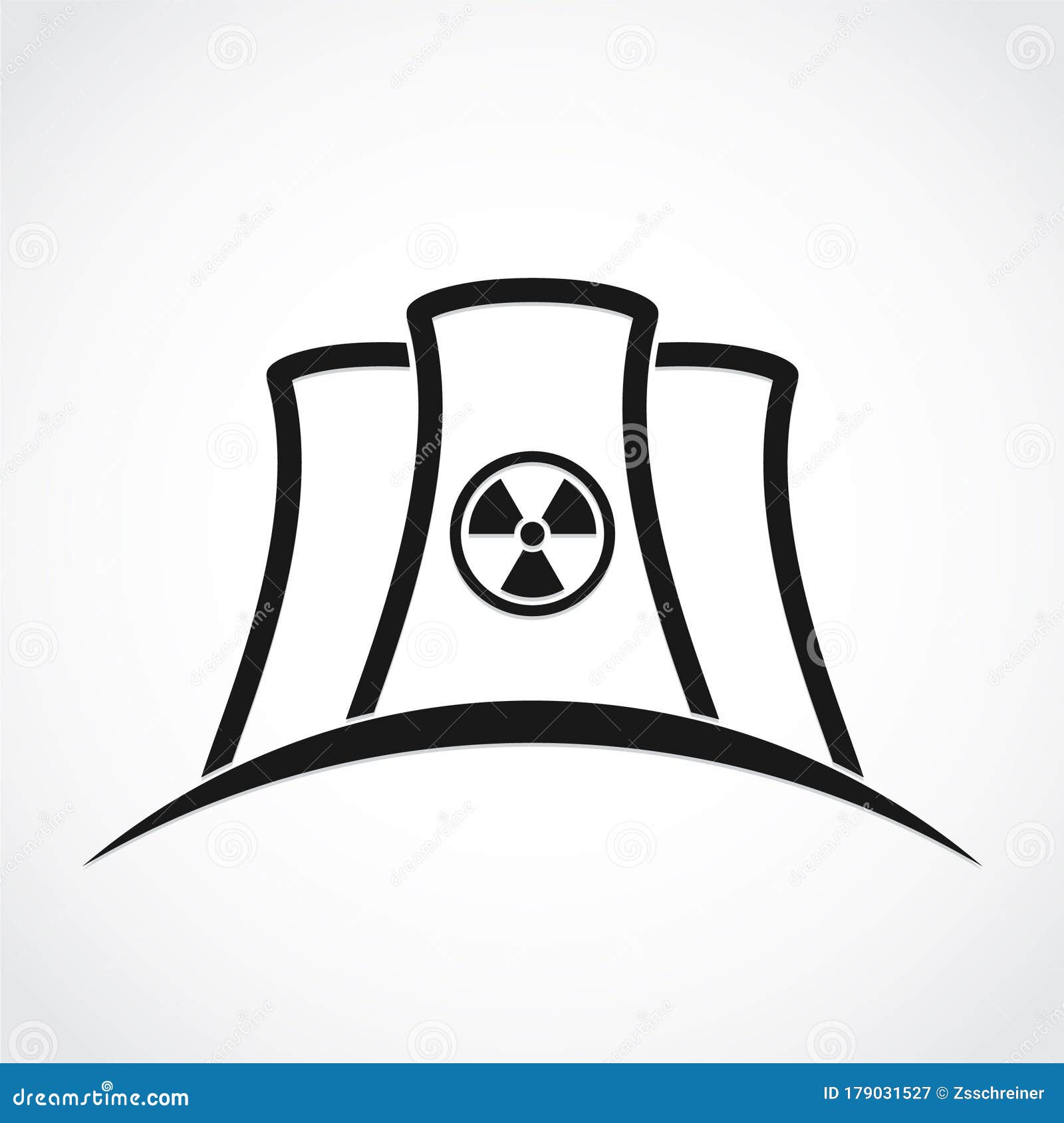 Nuclear Power Plant Tower Icon Stock Vector - Illustration of dangerous ...