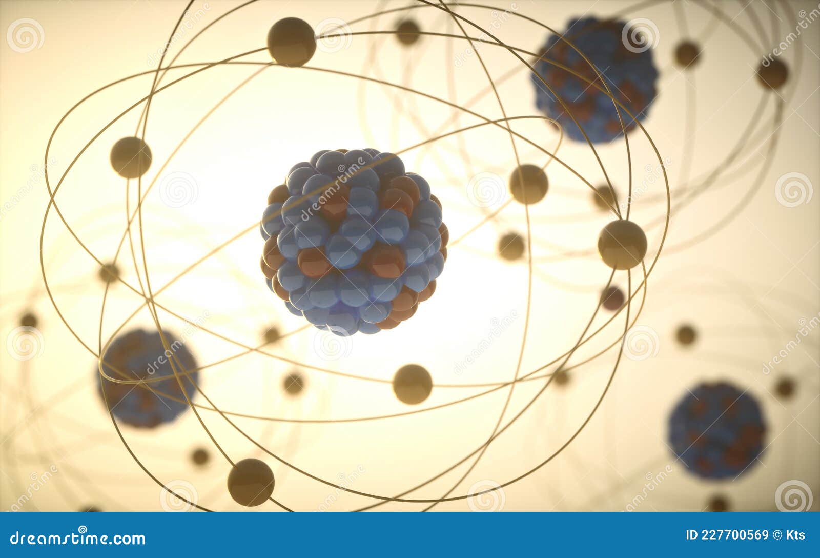 Atomic System Nuclear Power Energy Stock Illustration - Illustration of ...