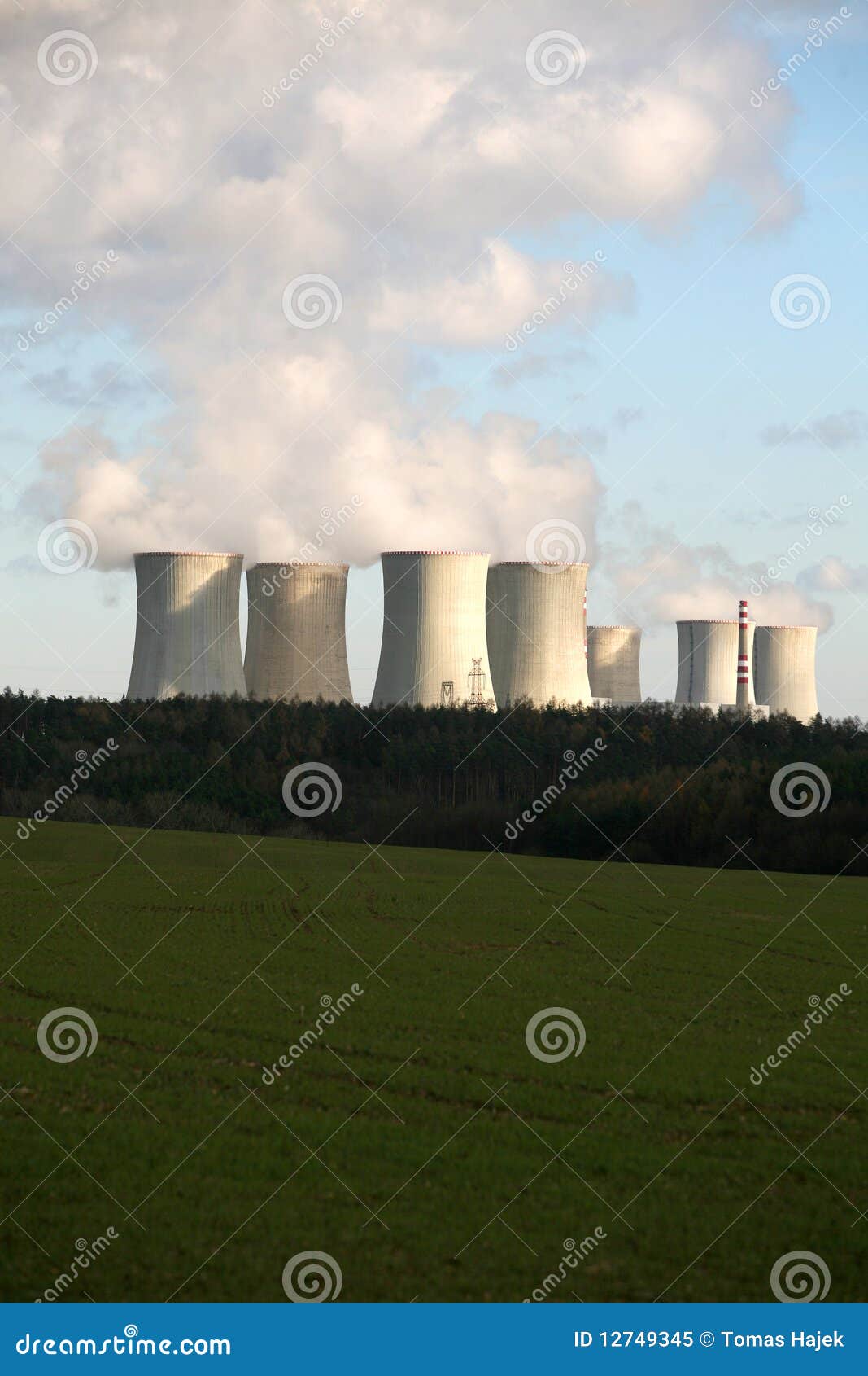 Nuclear power station stock image. Image of energy, containment - 12749345
