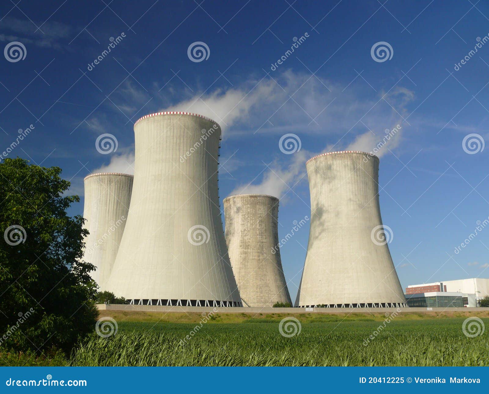 Nuclear power station stock image. Image of nuclear, clouds - 20412225