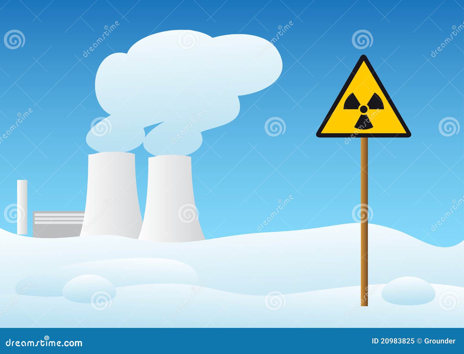 Nuclear Power Station Cartoon Vector | CartoonDealer.com #20983825