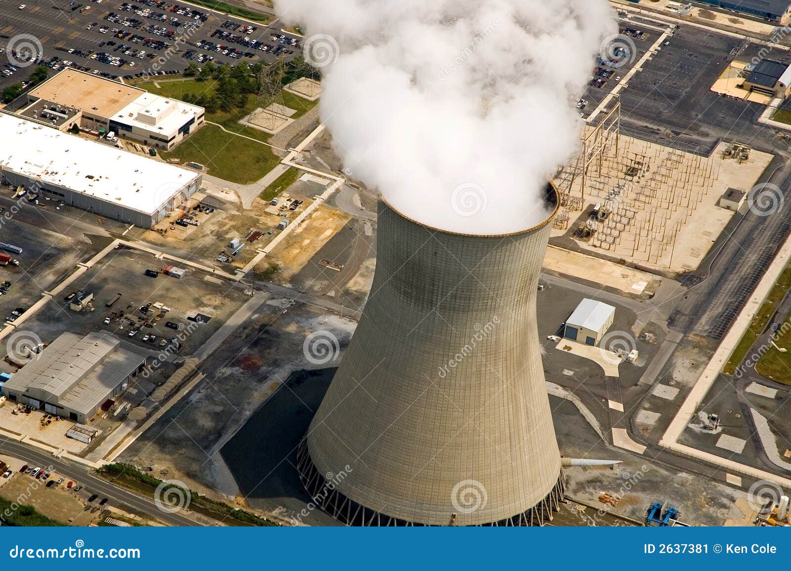 Nuclear power station stock image. Image of large, cooling - 2637381