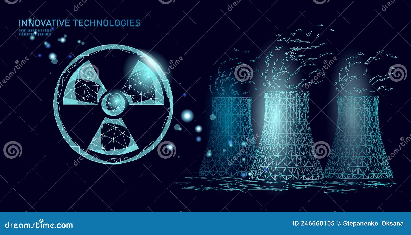 Nuclear Power Station Cooling Tower Low Poly. 3d Render Ecology ...