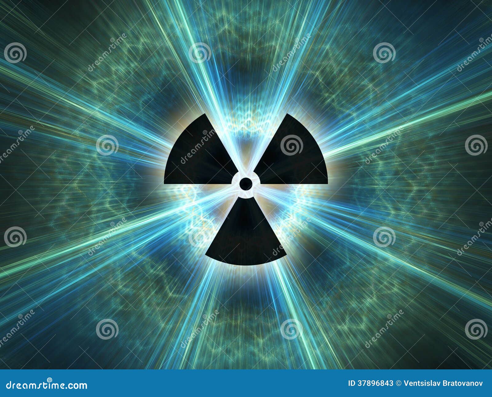 Nuclear radiation symbol stock illustration. Illustration of isolated ...