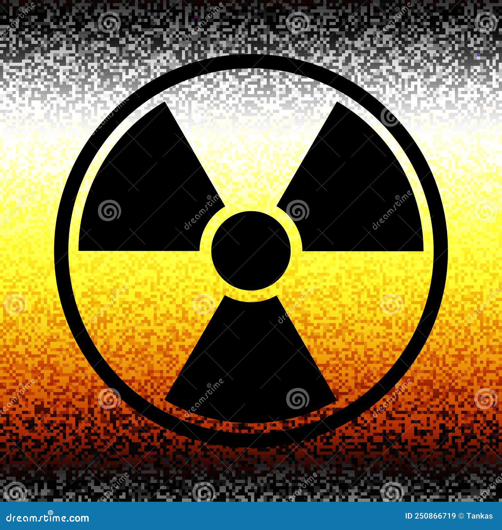 Nuclear Radiation Symbol on Grunge Wall. Vector Background Stock Vector ...
