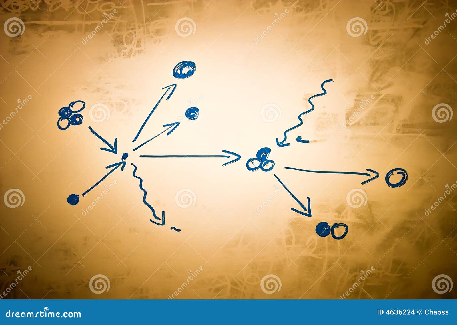 Nuclear reaction stock photo. Image of blackboard, hand - 4636224