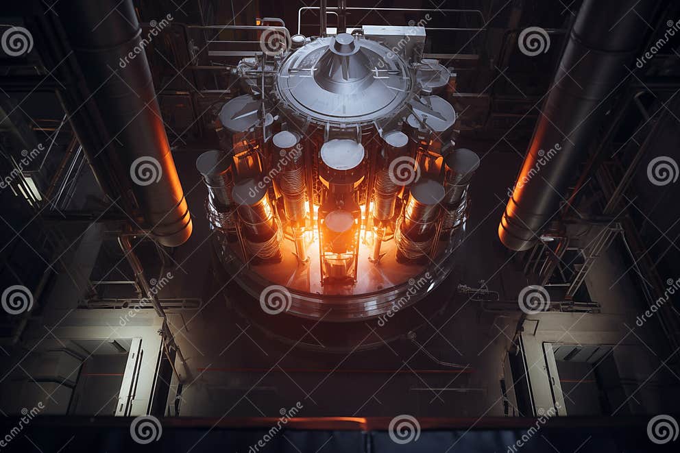 Nuclear Reactor Bathed in Diffused Natural Light from Above. Generative ...