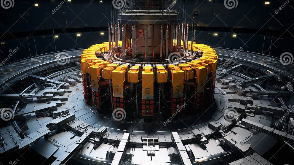 Nuclear Reactor Core with Control Rods Stock Illustration ...