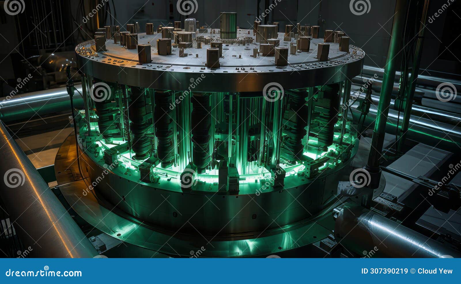 Nuclear Reactor Core without Fuel Rods Stock Illustration ...