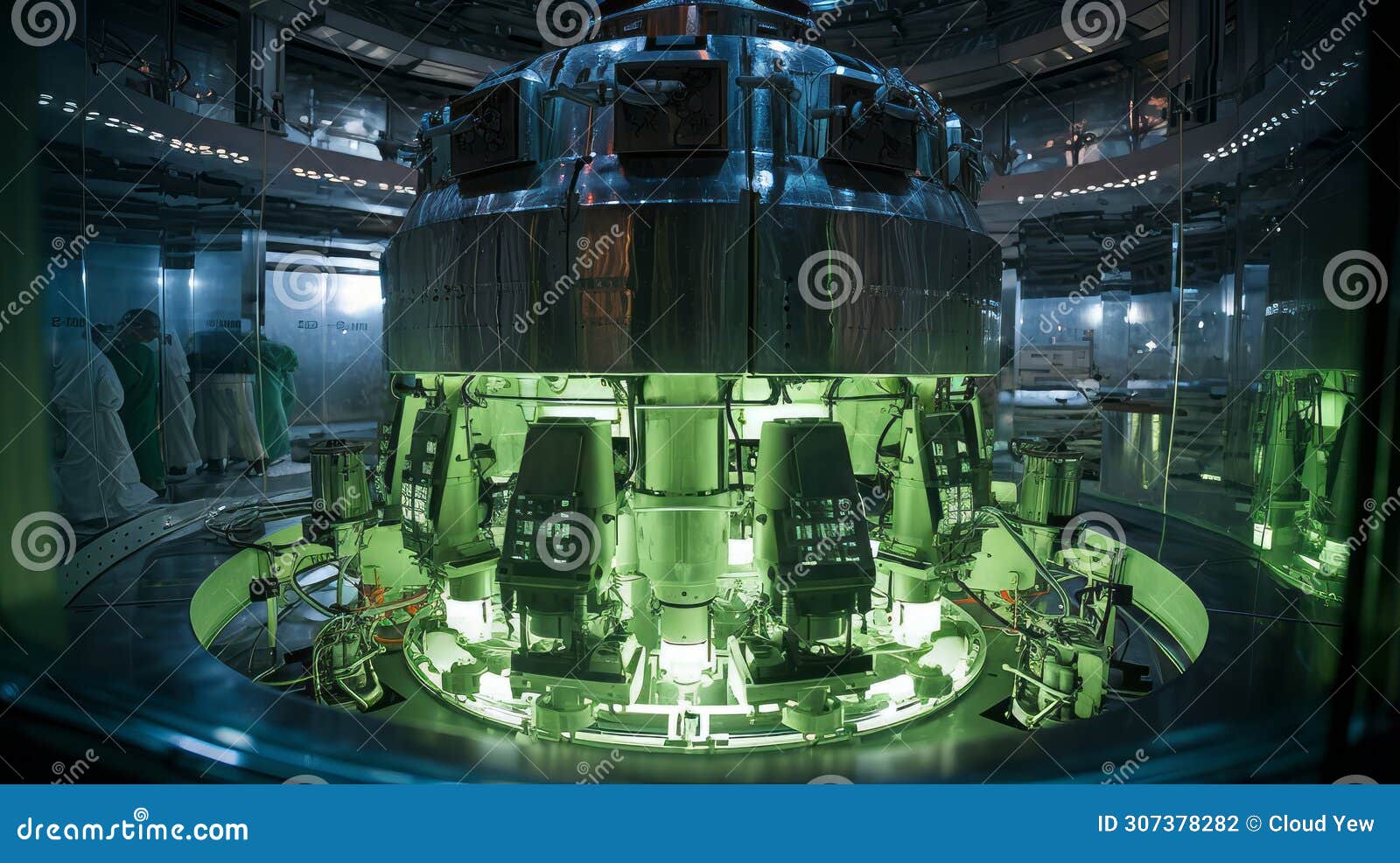 Nuclear Reactor Core during Maintenance Stock Illustration ...