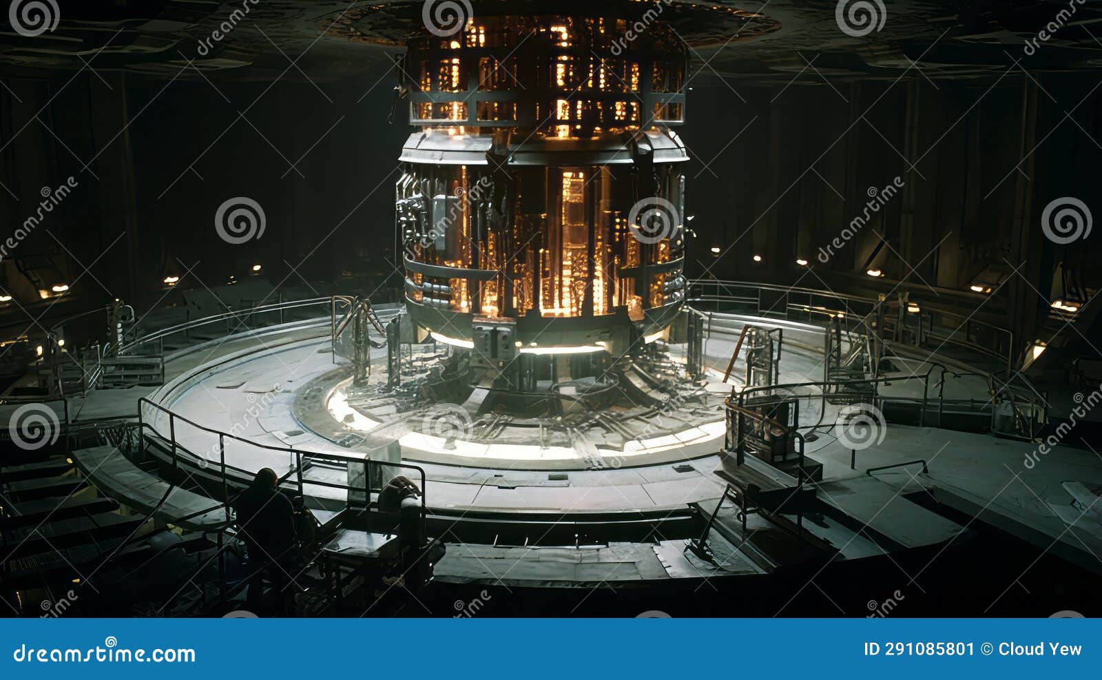 Nuclear Reactor Core during Maintenance Stock Illustration ...