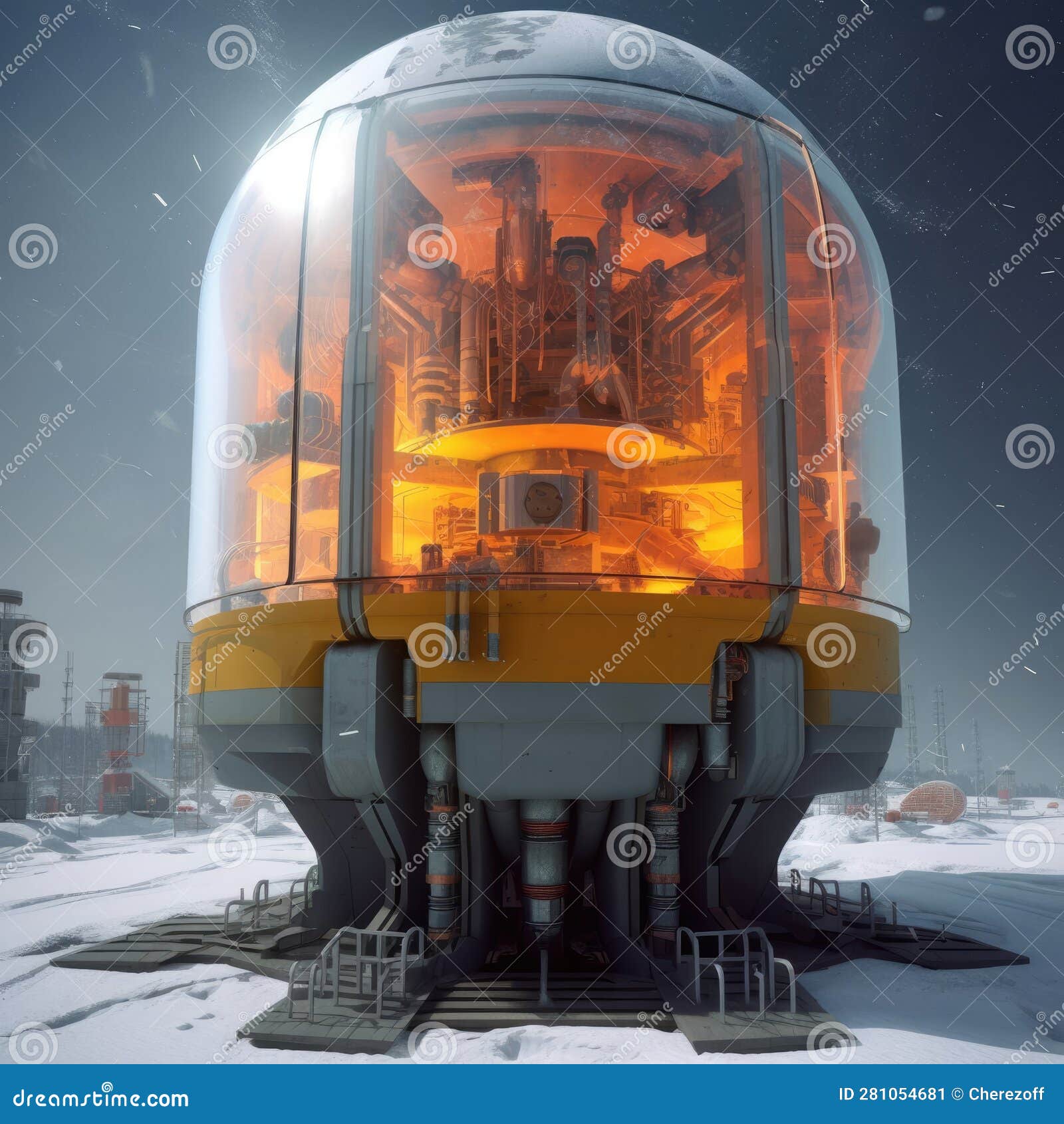 The Nuclear Reactor of the Future Stock Image - Image of information ...