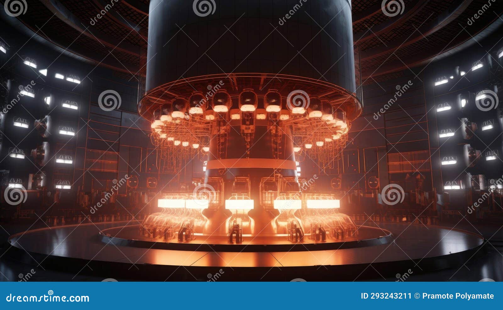 A Nuclear Reactor in a Power Plant or Science Institute Stock ...