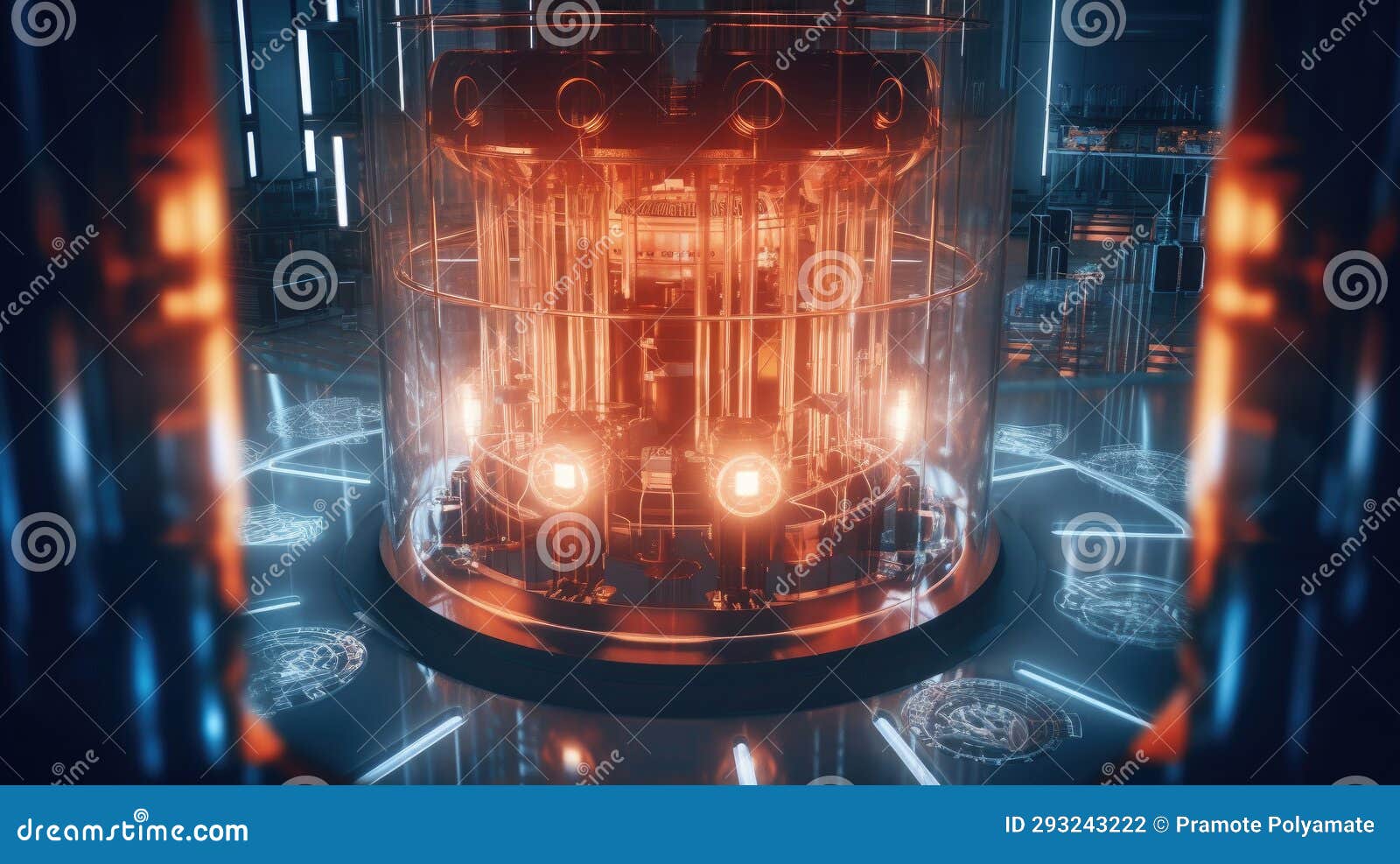 A Nuclear Reactor in a Power Plant or Science Institute Stock ...