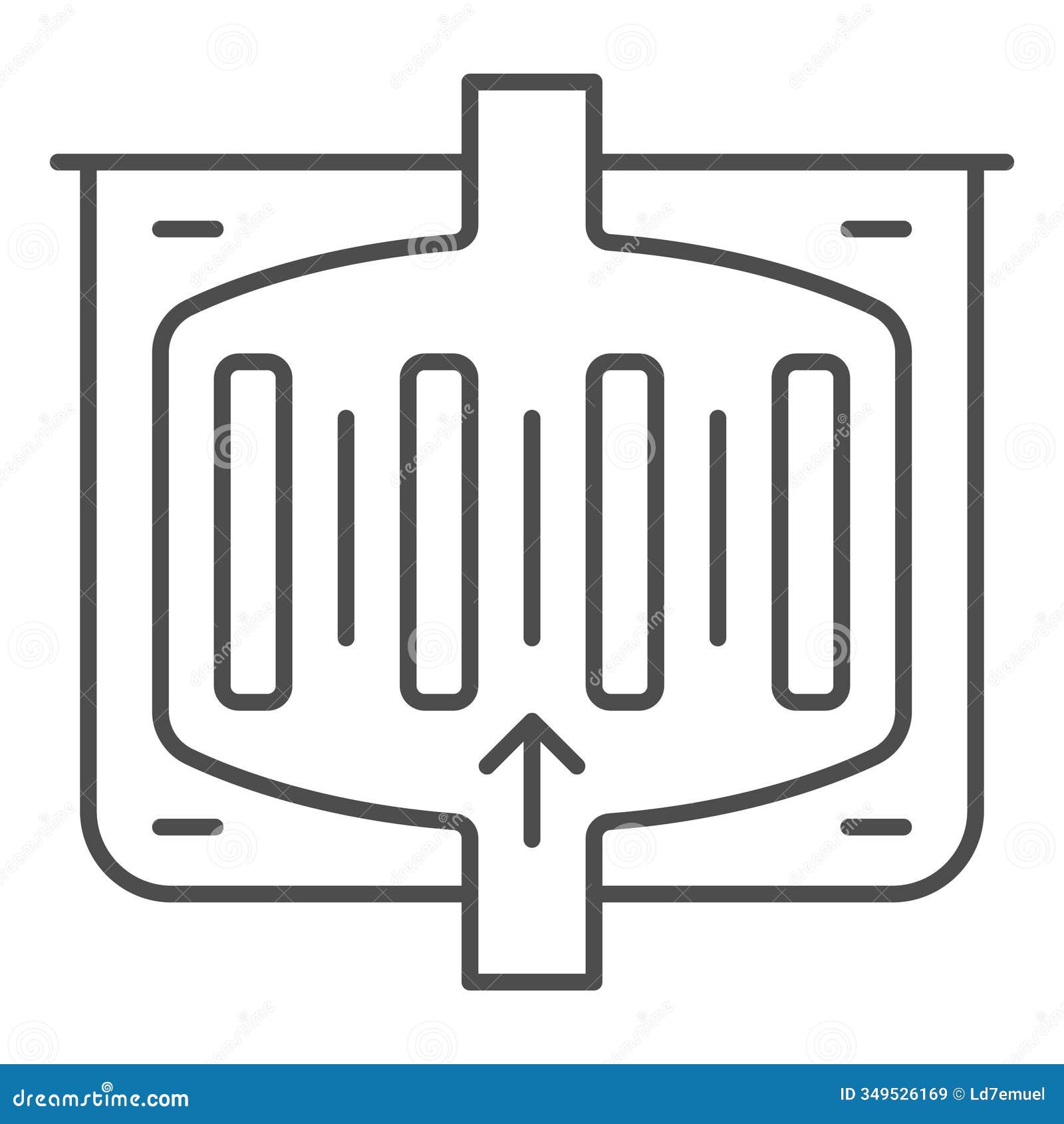 Nuclear Reactor Structure Thin Line Icon, Atomic Energy Concept. Vector ...