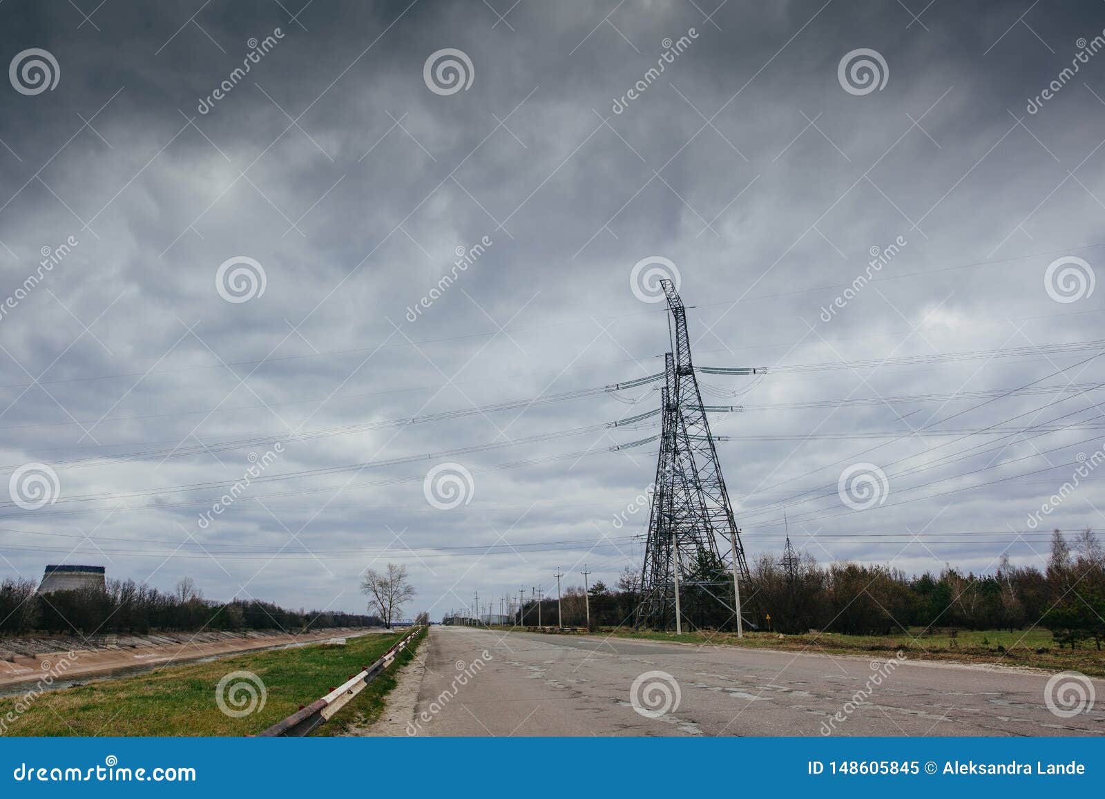 Nuclear Reactors of Chernobyl Power Plant Next To Pripyat River, 4th ...
