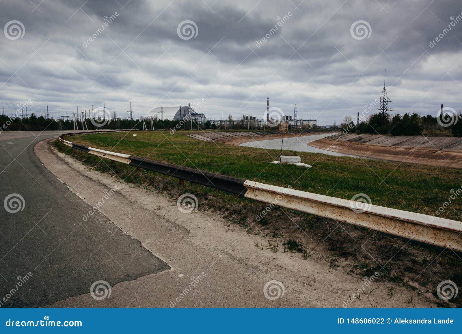 Nuclear Reactors of Chernobyl Power Plant Next To Pripyat River, 4th ...
