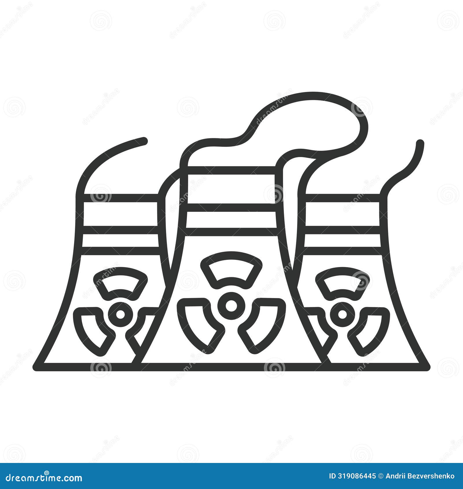 Nuclear Reactors, in Line Design. Nuclear, Reactor, Energy, Power ...