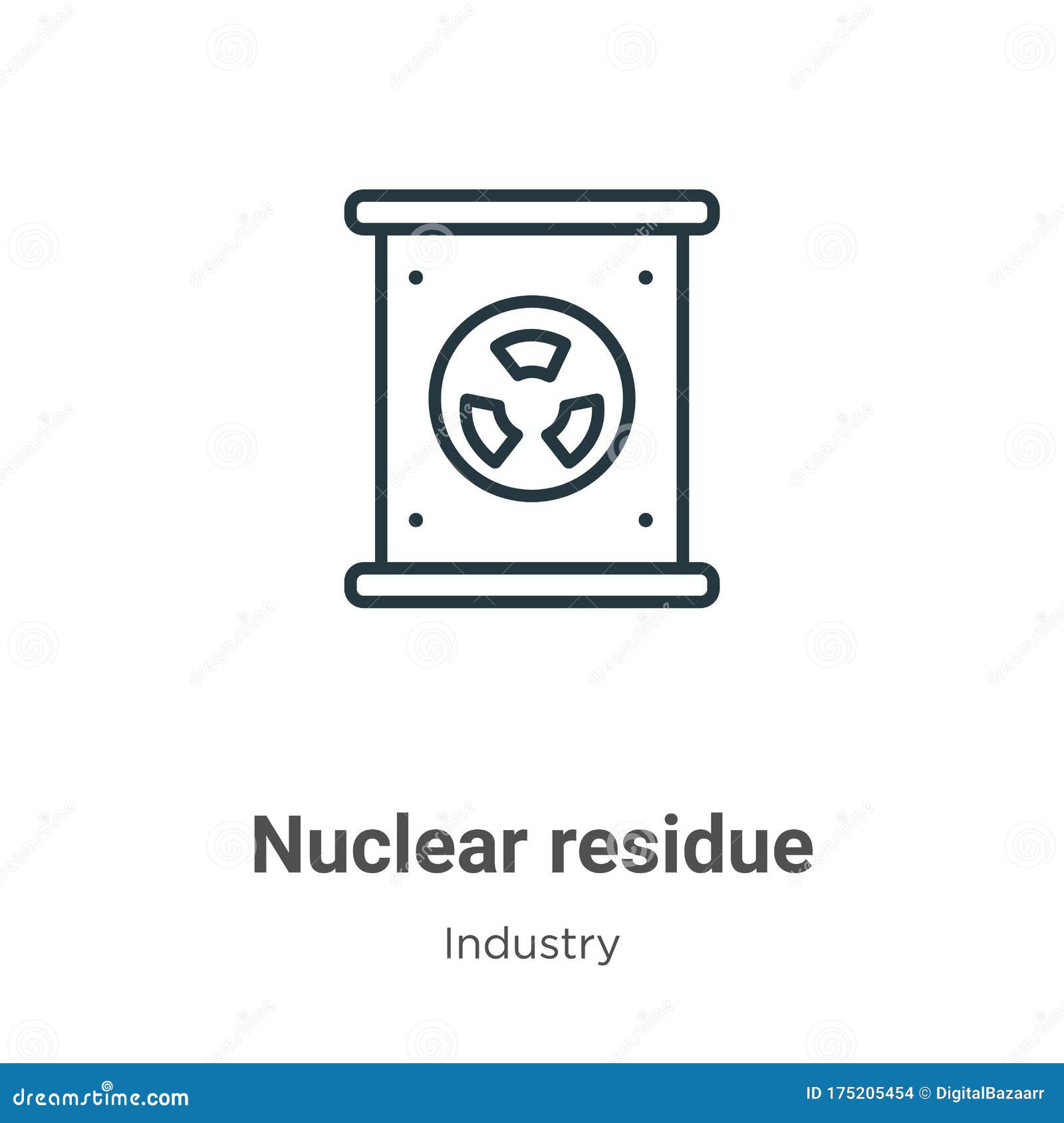 Nuclear Residue Icon Vector Isolated On White Background, Nuclear ...