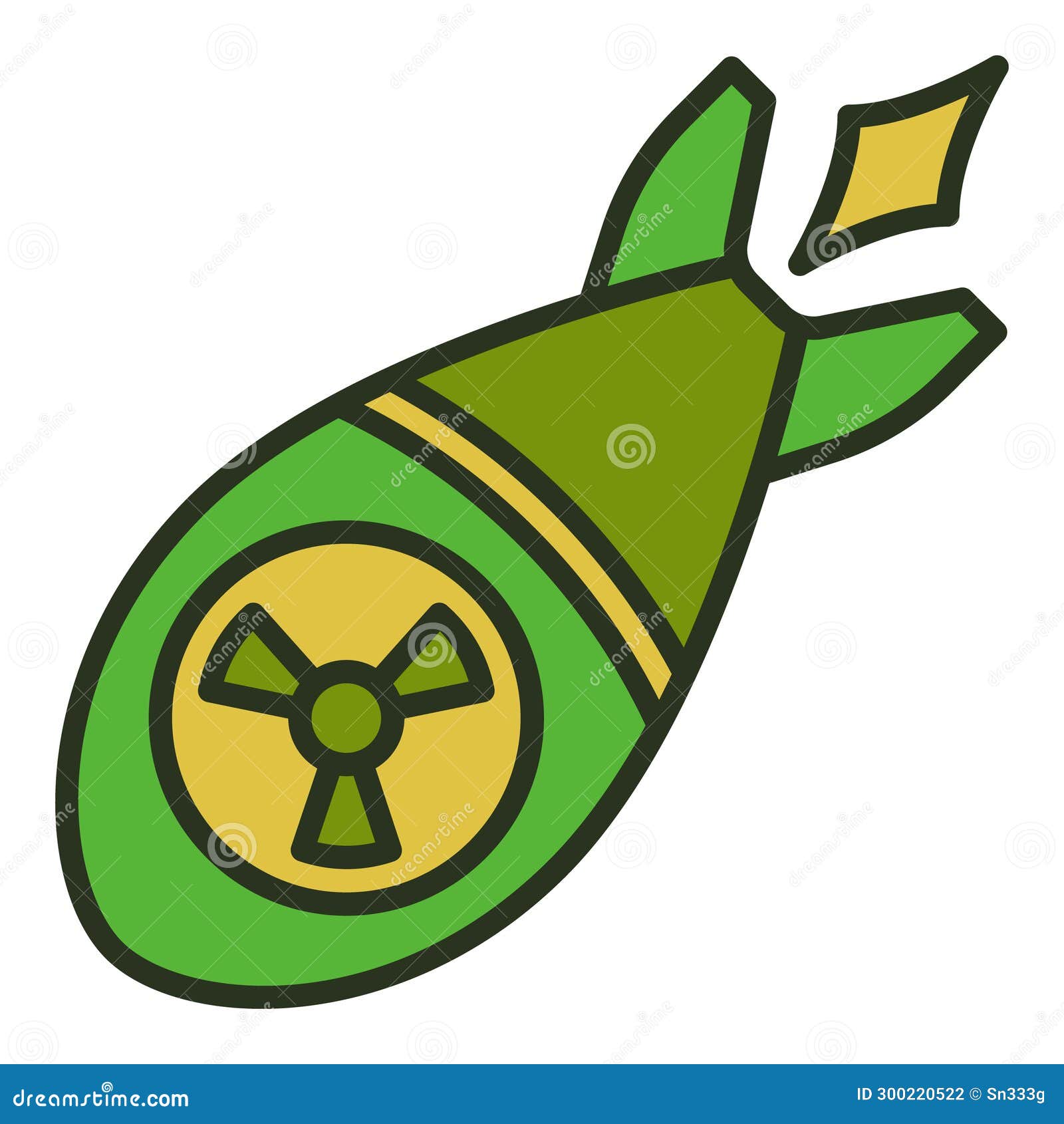 Nuclear Rocket Vector Concept Colored Icon. Missile Symbol Stock Vector ...