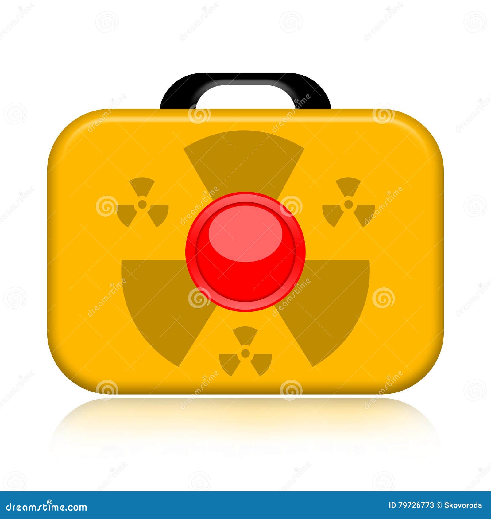Nuclear suitcase stock illustration. Illustration of destruction - 79726773
