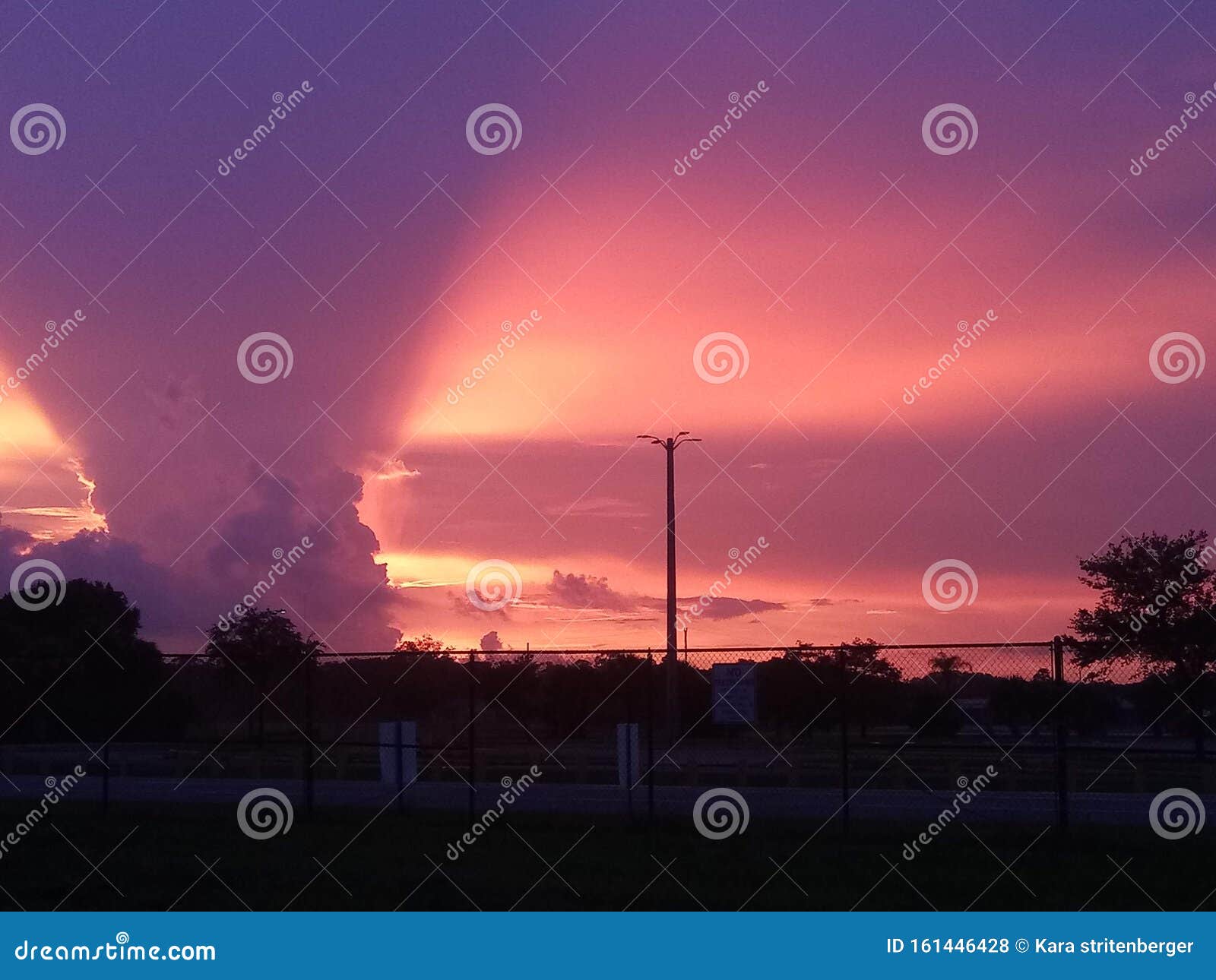 Nuclear sunset florida stock photo. Image of colors - 161446428