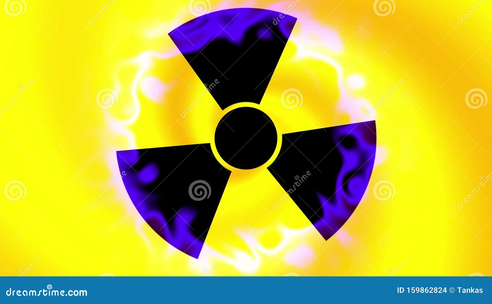 Nuclear Symbol Flashing Icon Loop Stock Footage - Video of alert ...