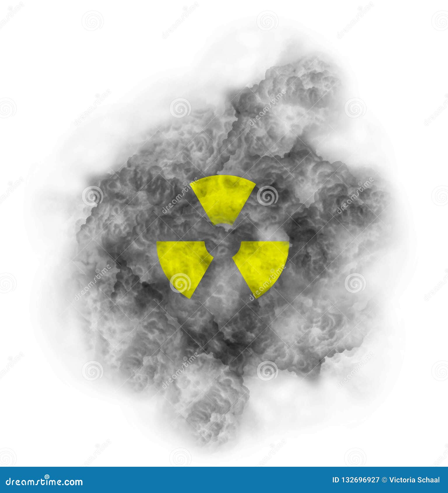 Nuclear symbol toxic cloud stock illustration. Illustration of ...