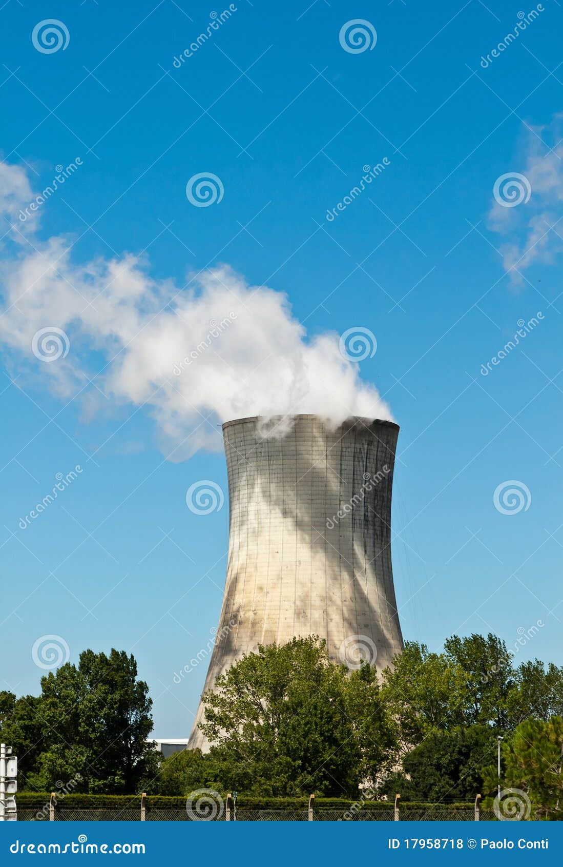Nuclear Tower stock photo. Image of production, electricity - 17958718