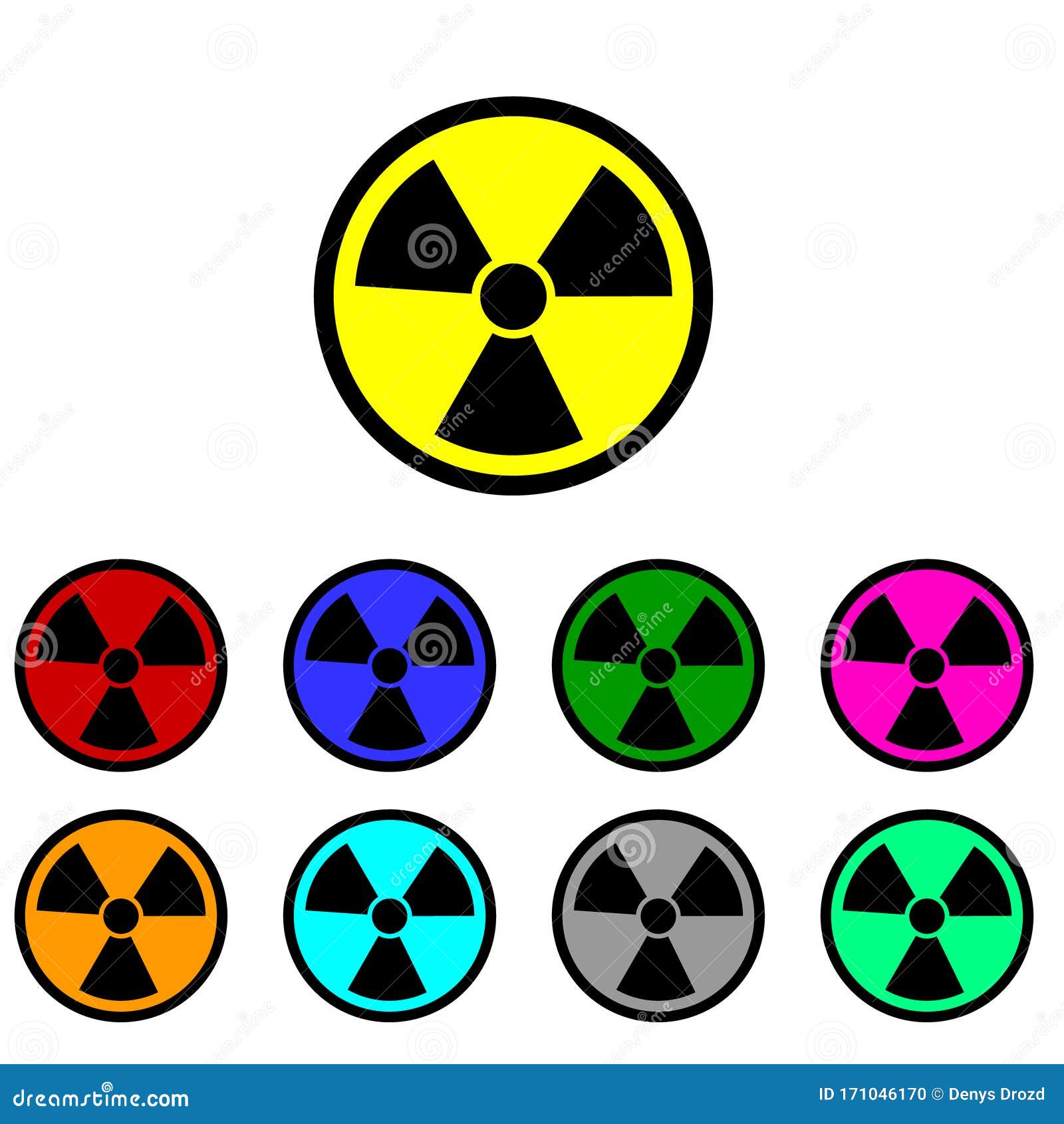 Nuclear Vector Icon. Danger Illustration Sign. Radiation Symbol Stock ...
