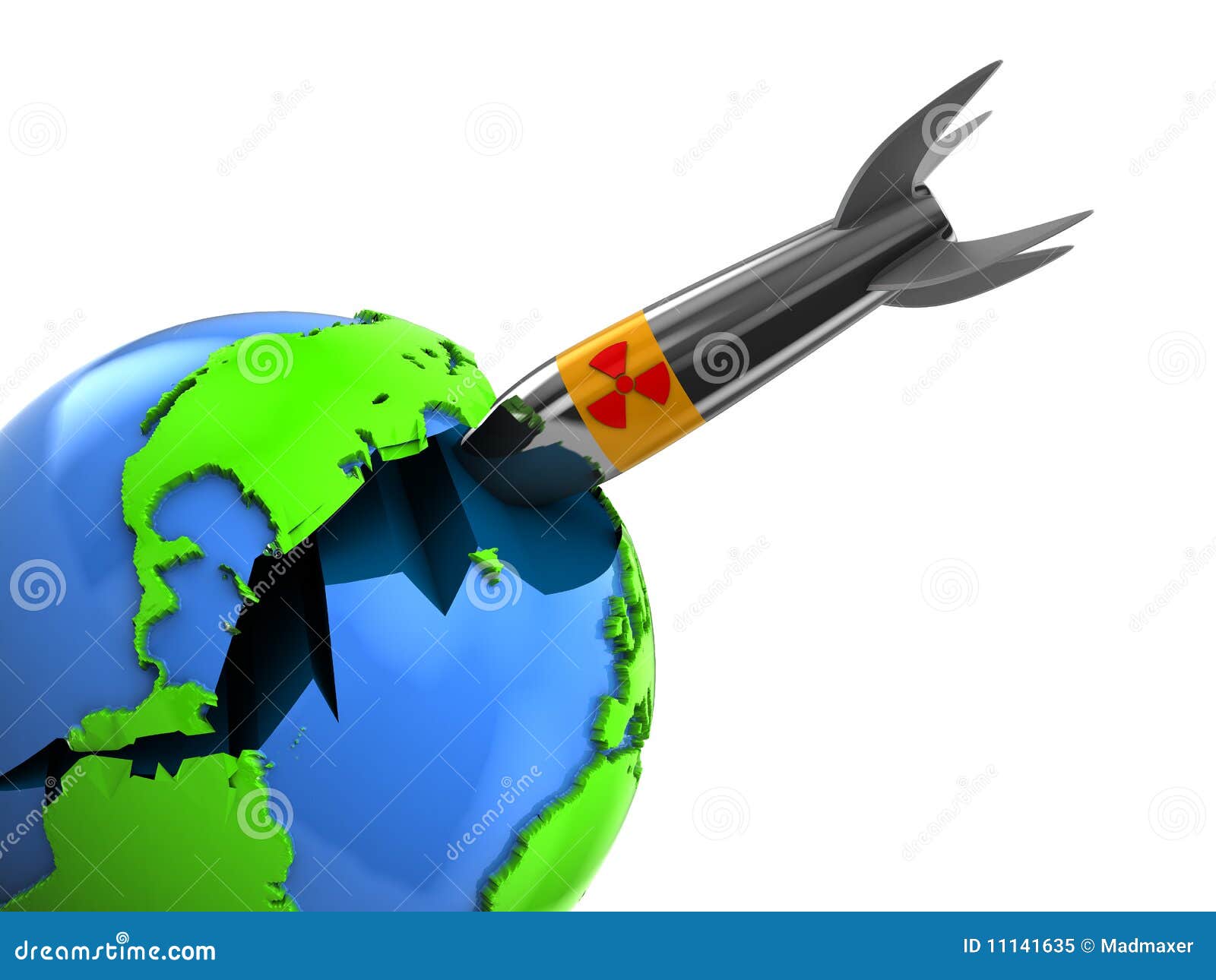 Nuclear war stock illustration. Illustration of explosion - 11141635
