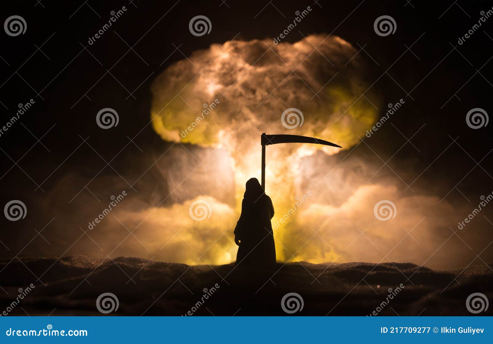 Nuclear War Concept. Explosion of Nuclear Bomb Stock Image - Image of ...