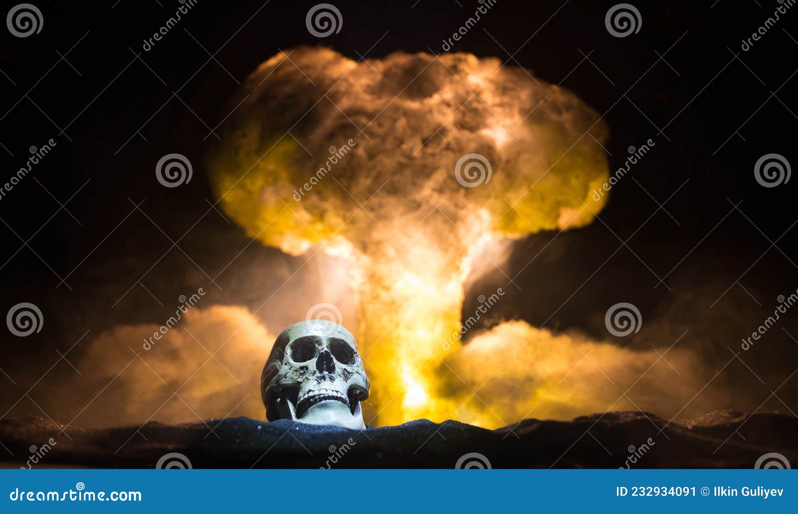 Nuclear War Concept. Explosion of Nuclear Bomb Stock Image - Image of ...
